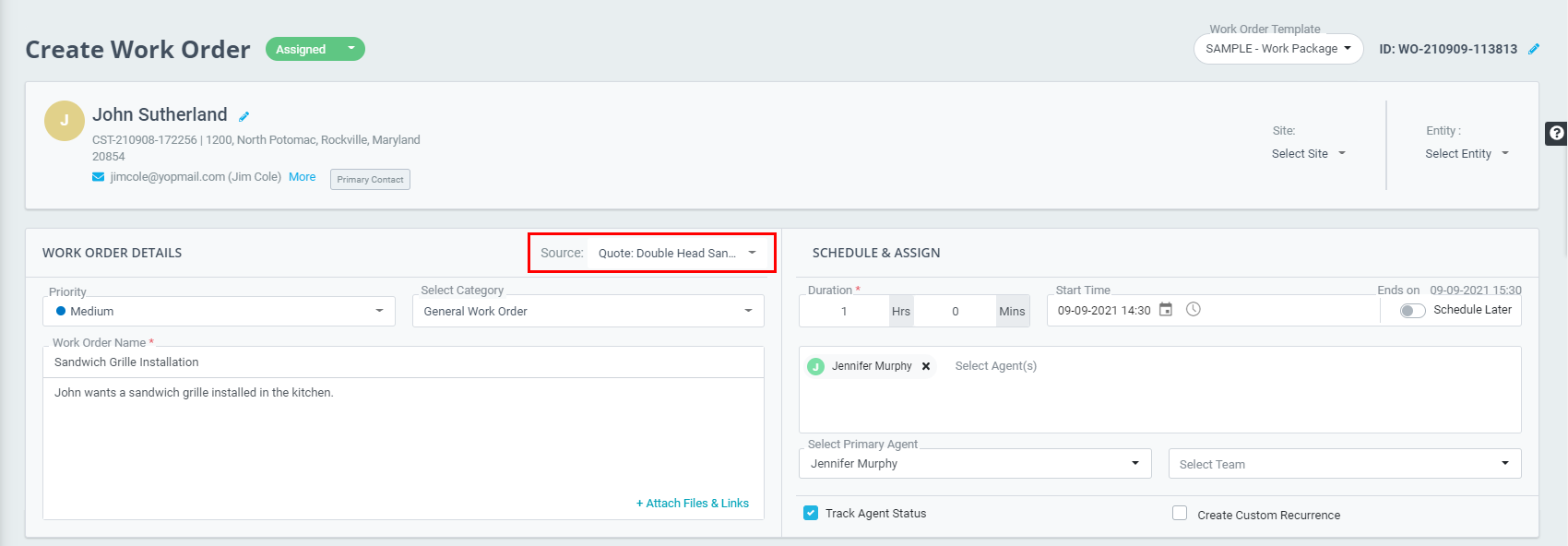 Creation of Job from a Quote - ROS UAE