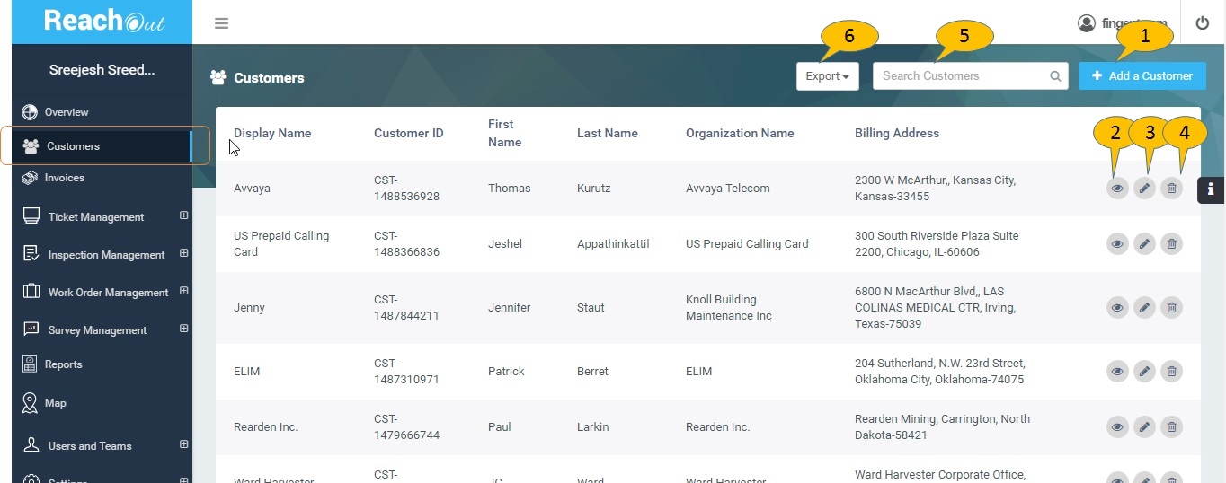 What is the Customer View for? | ReachOutSuite