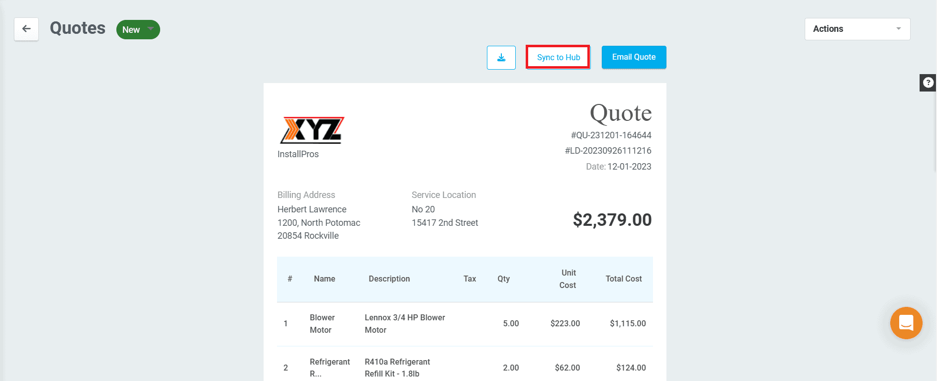 Creation of Quotes - ReachOut