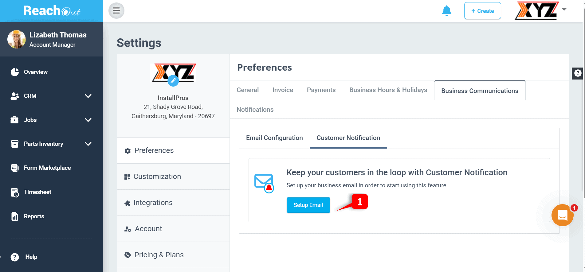 Customer Email Notification - ReachOut