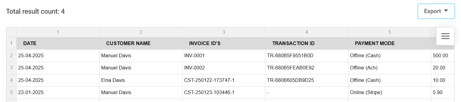 Payment Report - ReachOut